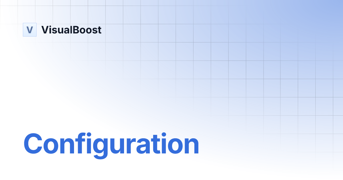 Configuration | VisualBoost
